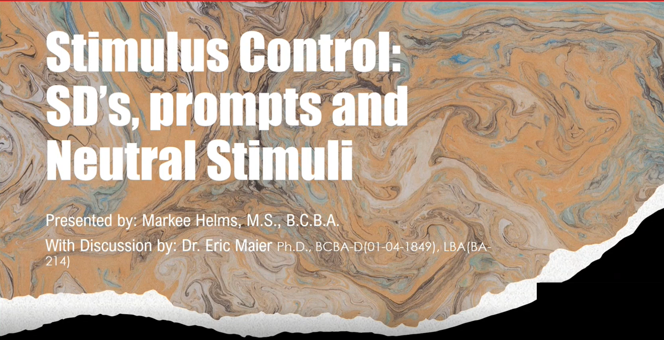 Stimulus Control/SD vs. Prompts vs. Neutral Stimuli/ Fading