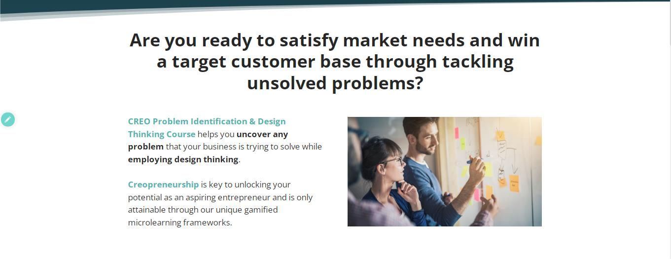 CREO Problem Identification & Design Thinking Course