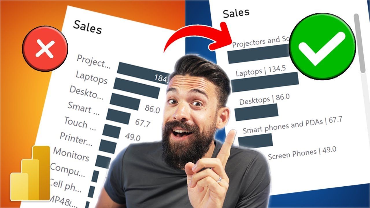 Enhancing Bar Charts Clarity: Improved Labels in Power BI