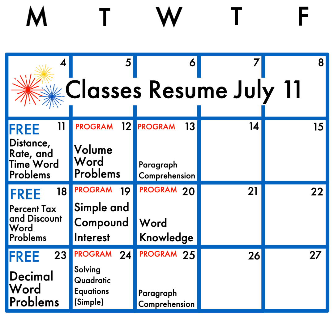 ASVAB Online Group Tutoring Calendar Online Classes And Help
