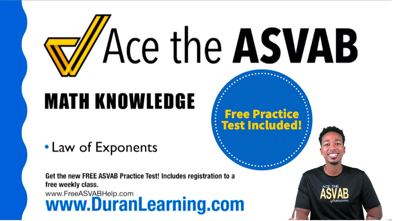 ASVAB Math Knowledge - Laws of Exponents
