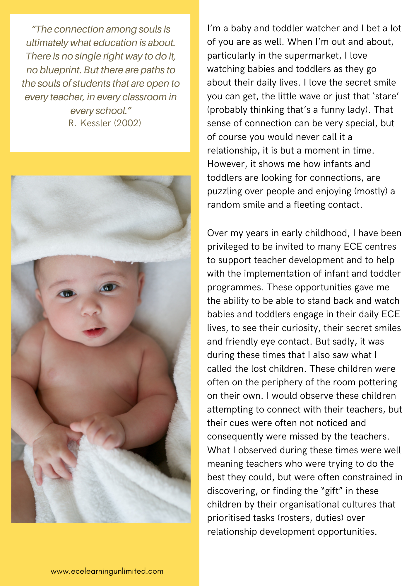 Infant and Toddler Educare: Four strategies for supporting relationships