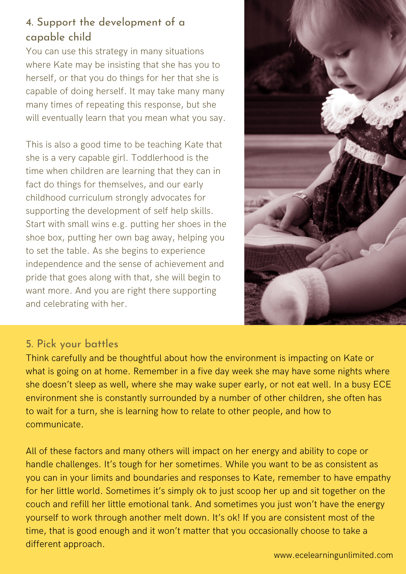 Resettling a child after an absence