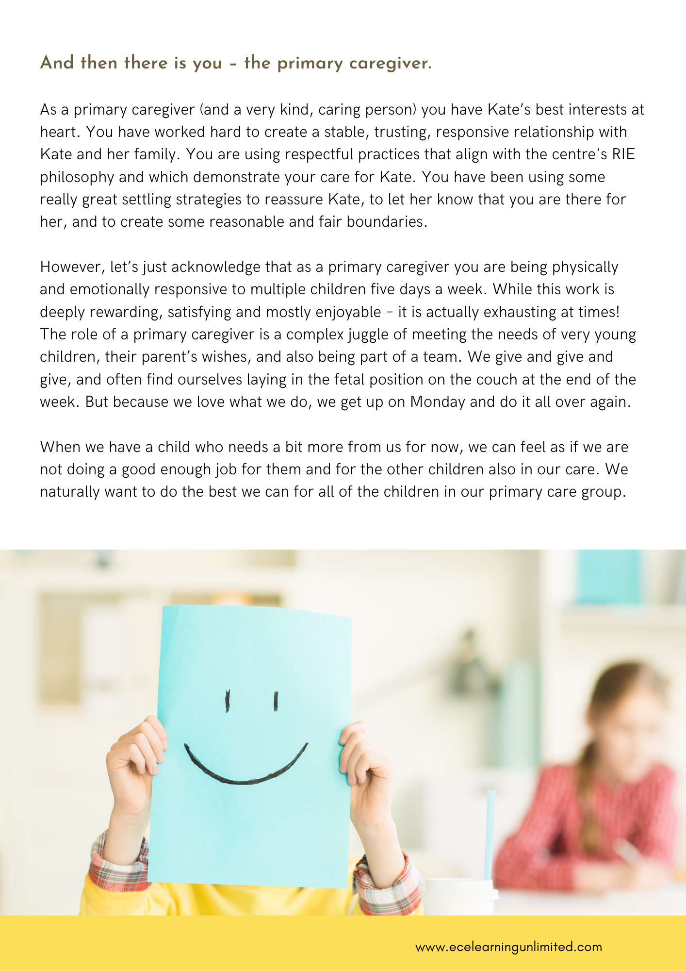 Resettling a child after an absence