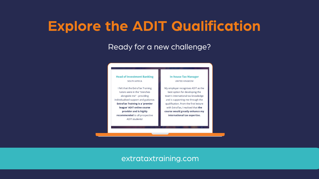 Explore ADIT International Tax qualification - webinar recording