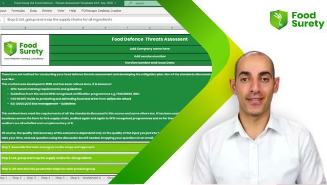 Food Defence Threat Assessment TACCP Template & Guide - Food Surety