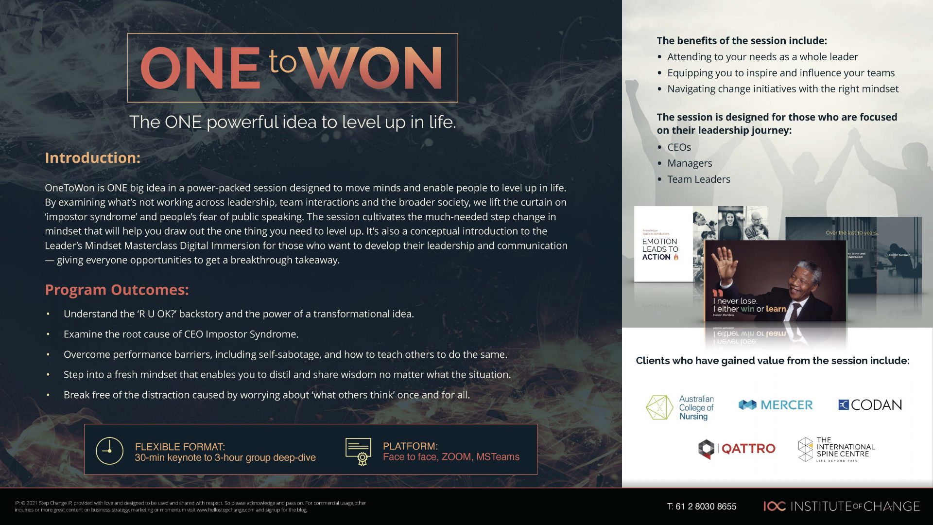 ONEtoWON - The ONE Powerful Idea to Level Up in Life