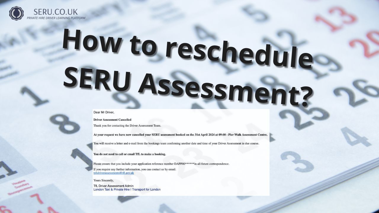 How to Reschedule SERU Assessment?