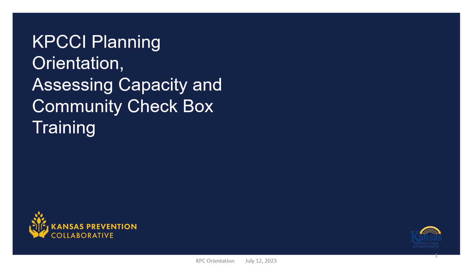 KPCCI Orientation + CCB; July, 2023