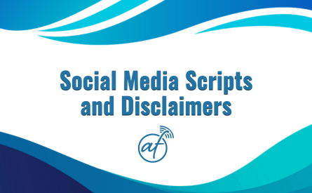 Social Media Scripts and Disclaimers