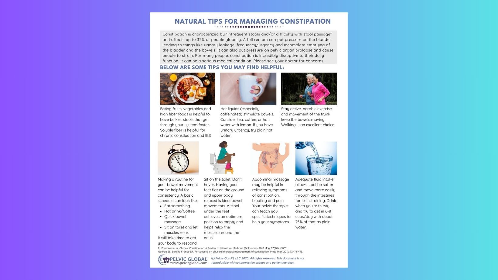 Natural Tips for Managing Constipation: Handouts (1)