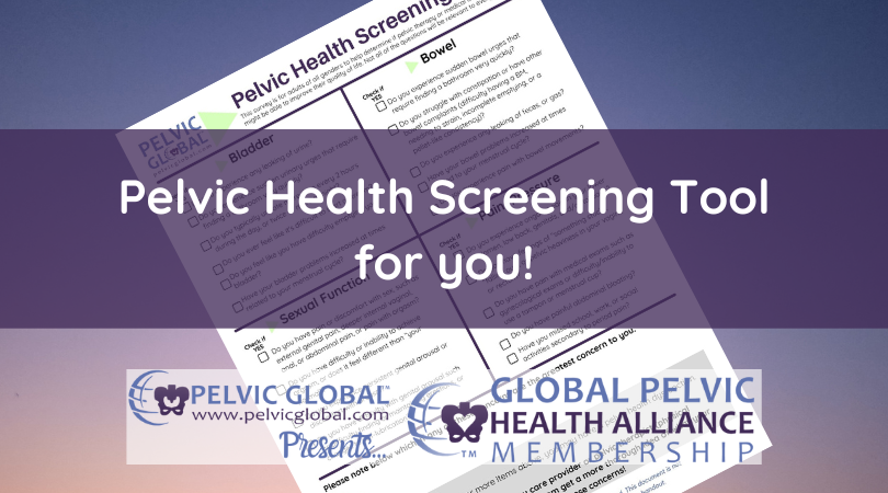 Get the Pelvic Health Screening Tool!