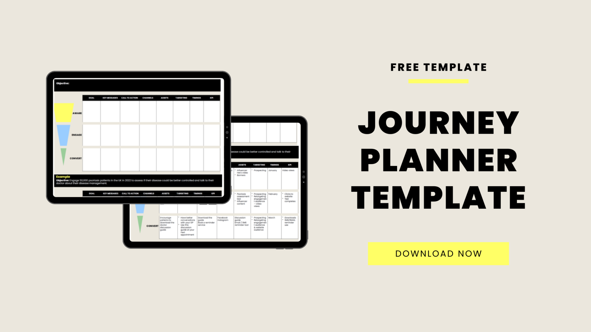 Journey planner template