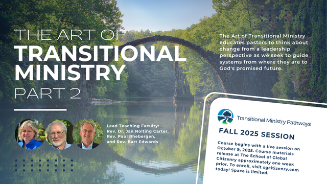 The Art of Transitional Ministry: Part 2 (Fall 2025)