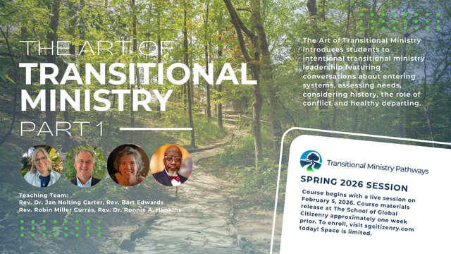 The Art of Transitional Ministry: Part 1 (Spring 2026)