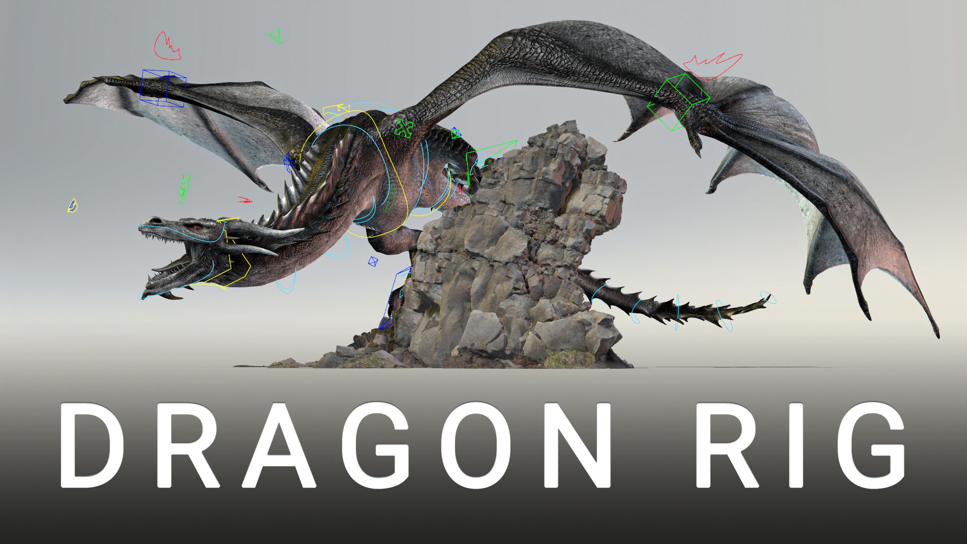 Dragon Rig for Maya – Game of Thrones-Level 3D Animation Asset