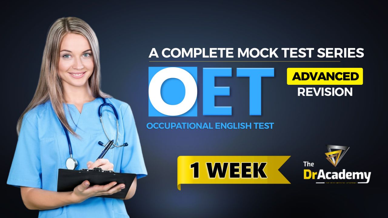 OET – FINAL MOCK EXAMS [1 TEST] - The DrAcademy